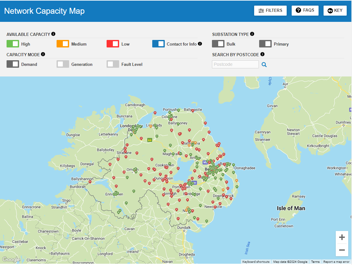 NIE Network Capacity map
